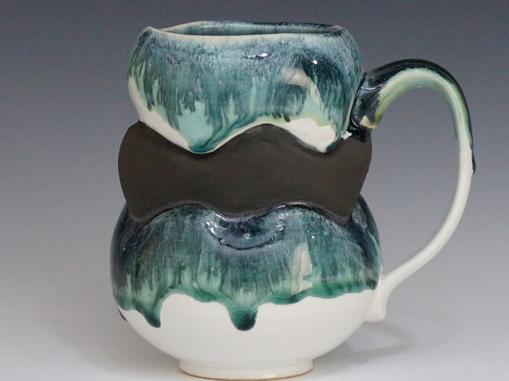 Tall Wave Mugs | K.M.Pottery